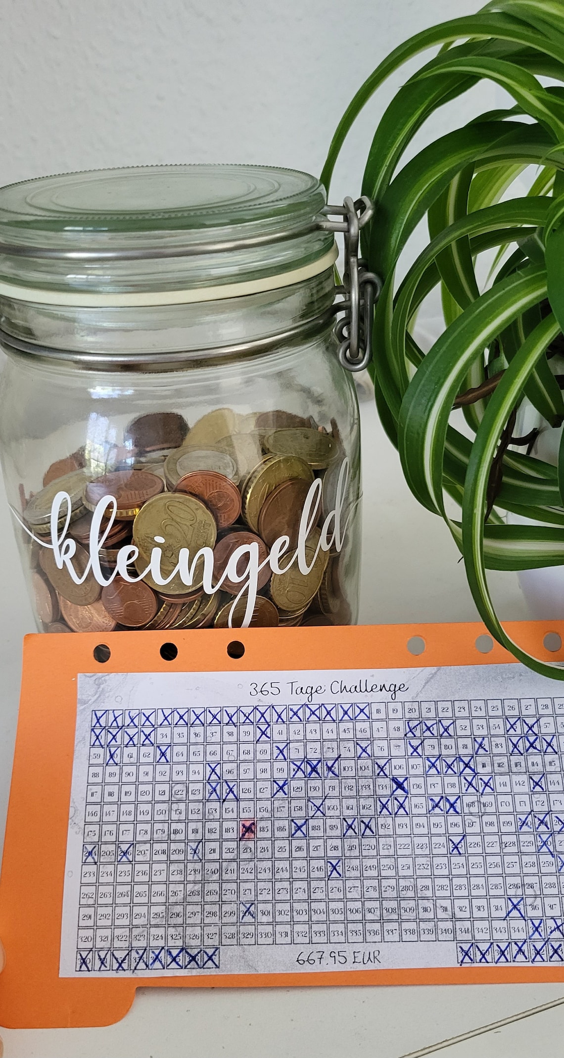 365 Tage Challenge Kleingeld Sparchallenge - PDF- für A6 Umschläge im ...