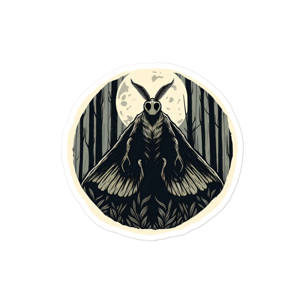 Mothman Sticker - Cryptid, Moth Man, Point Pleasant, West Virginia ...