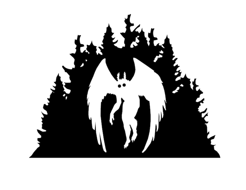 Mothman Decal (6") - Legend, Cryptid, Point Pleasant, Sticker - Etsy