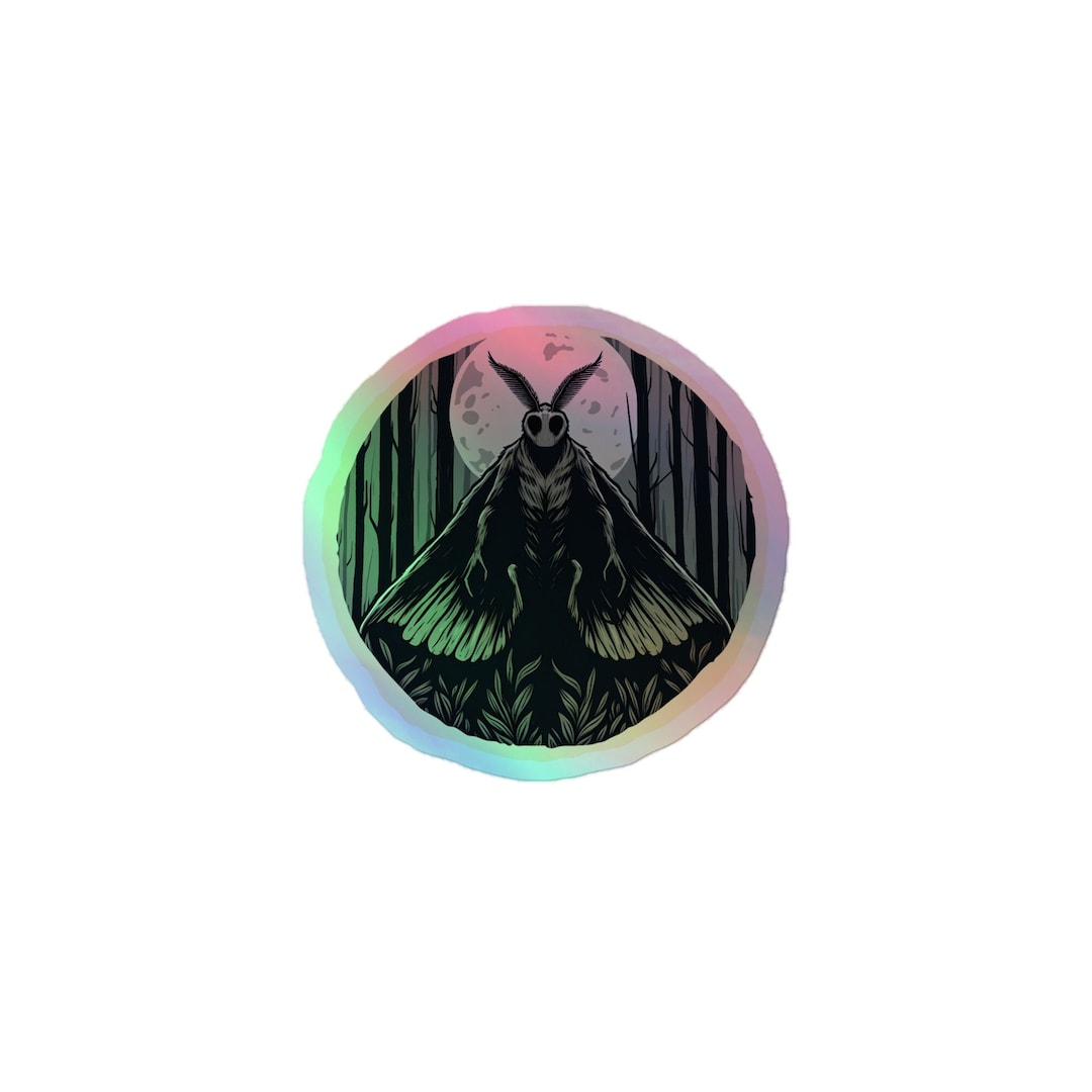 Mothman Holographic Sticker - Cryptid, Moth Man, Point Pleasant, West ...