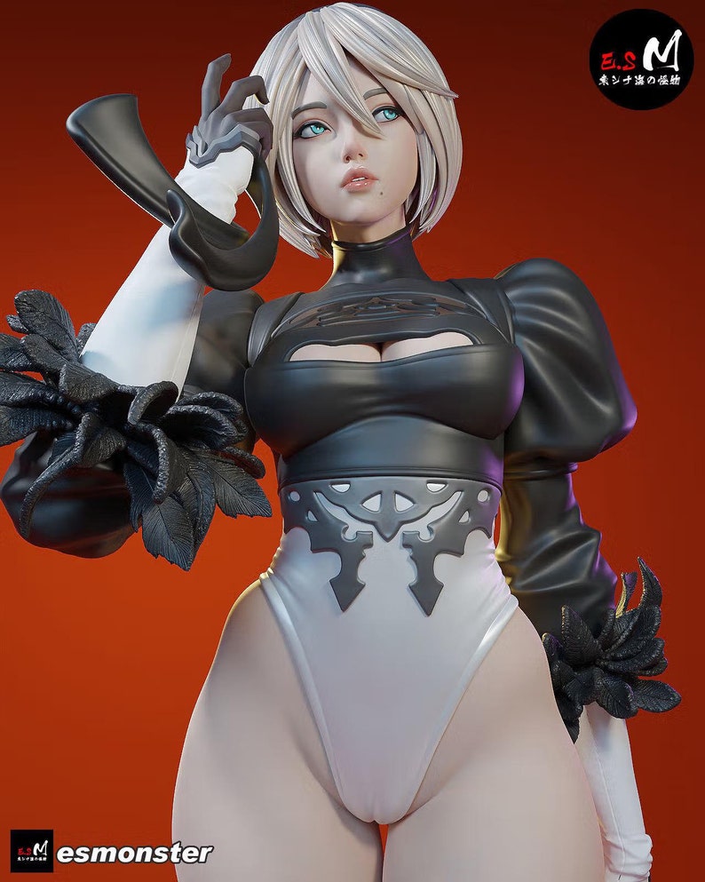 Estatua 2B Archivo STL 3D Modelo 3D Nier Automata 2B SFW NSFW - Etsy México