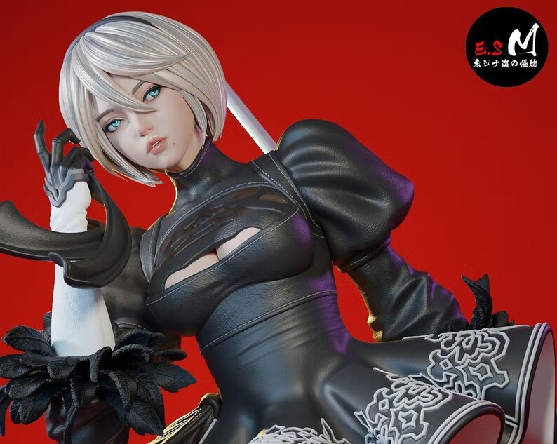 Estatua 2B Archivo STL 3D Modelo 3D Nier Automata 2B SFW NSFW - Etsy México