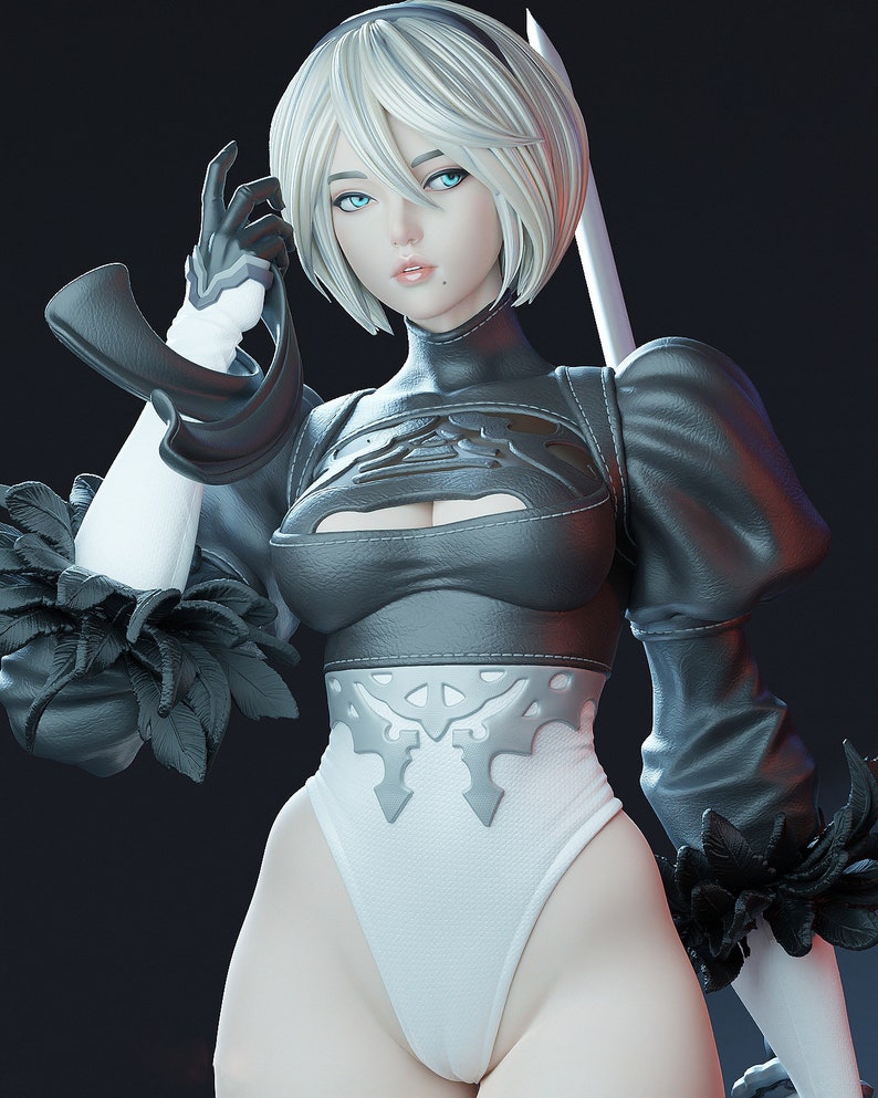2b Nier Autoamata Nsfw 3d Stl File Sfw And Nsfw 3d Model Etsy 