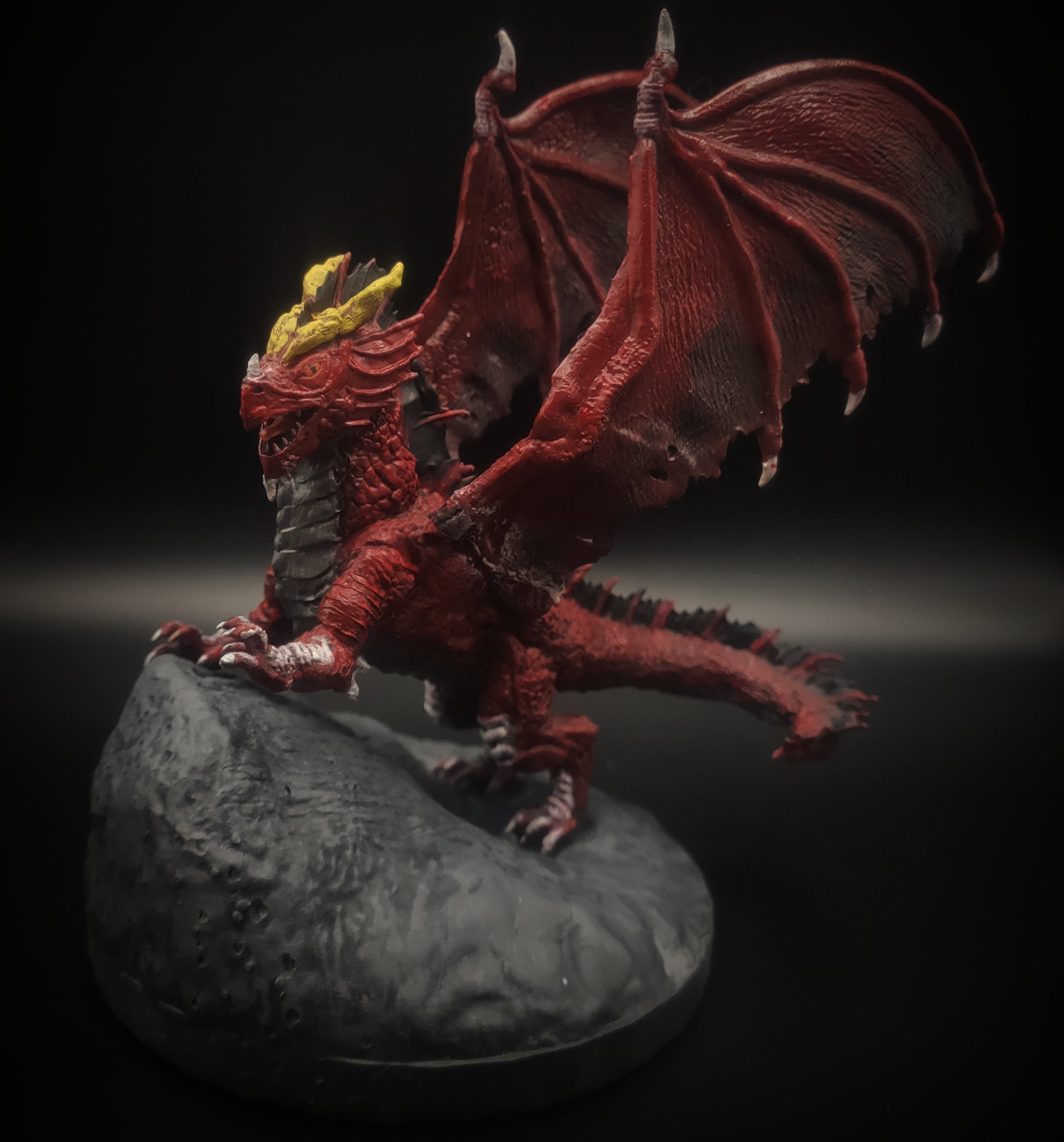 Red Dragon Dnd Dragon Figurine Base - Etsy