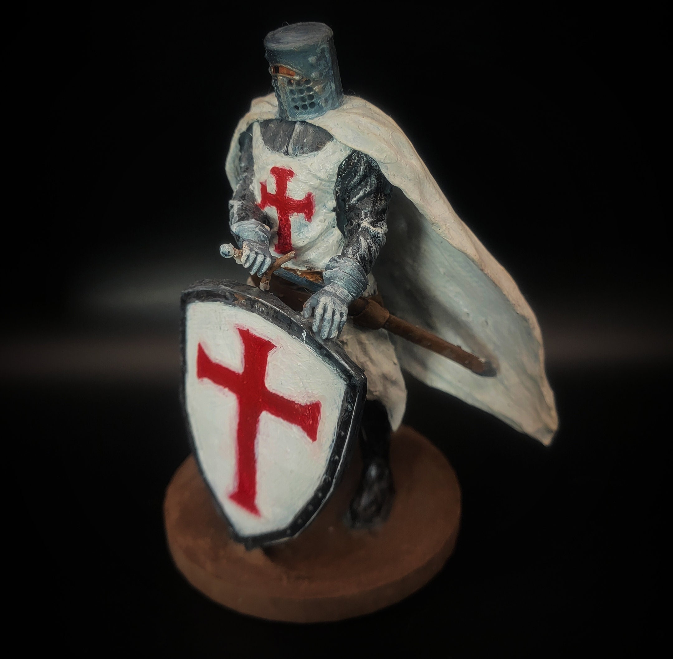 Unique Hand Painted Medieval Templar Knight Figurine - Etsy