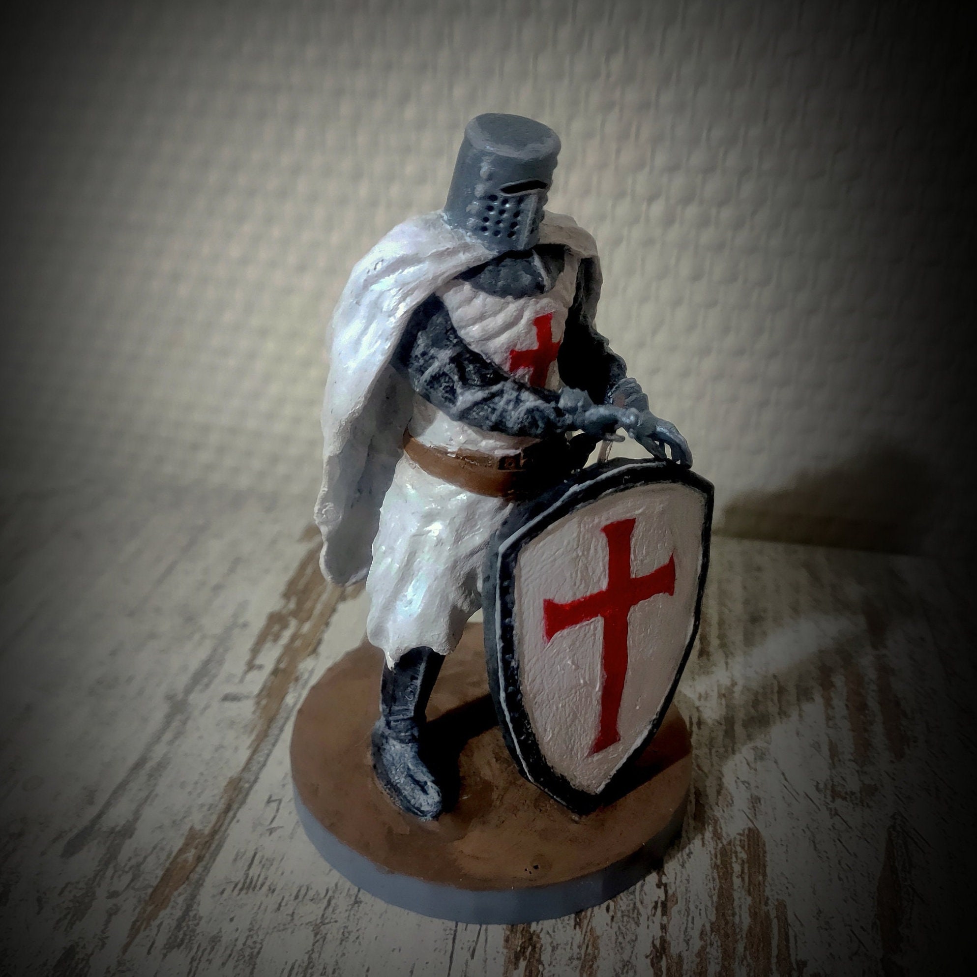 Unique Hand Painted Medieval Templar Knight Figurine - Etsy
