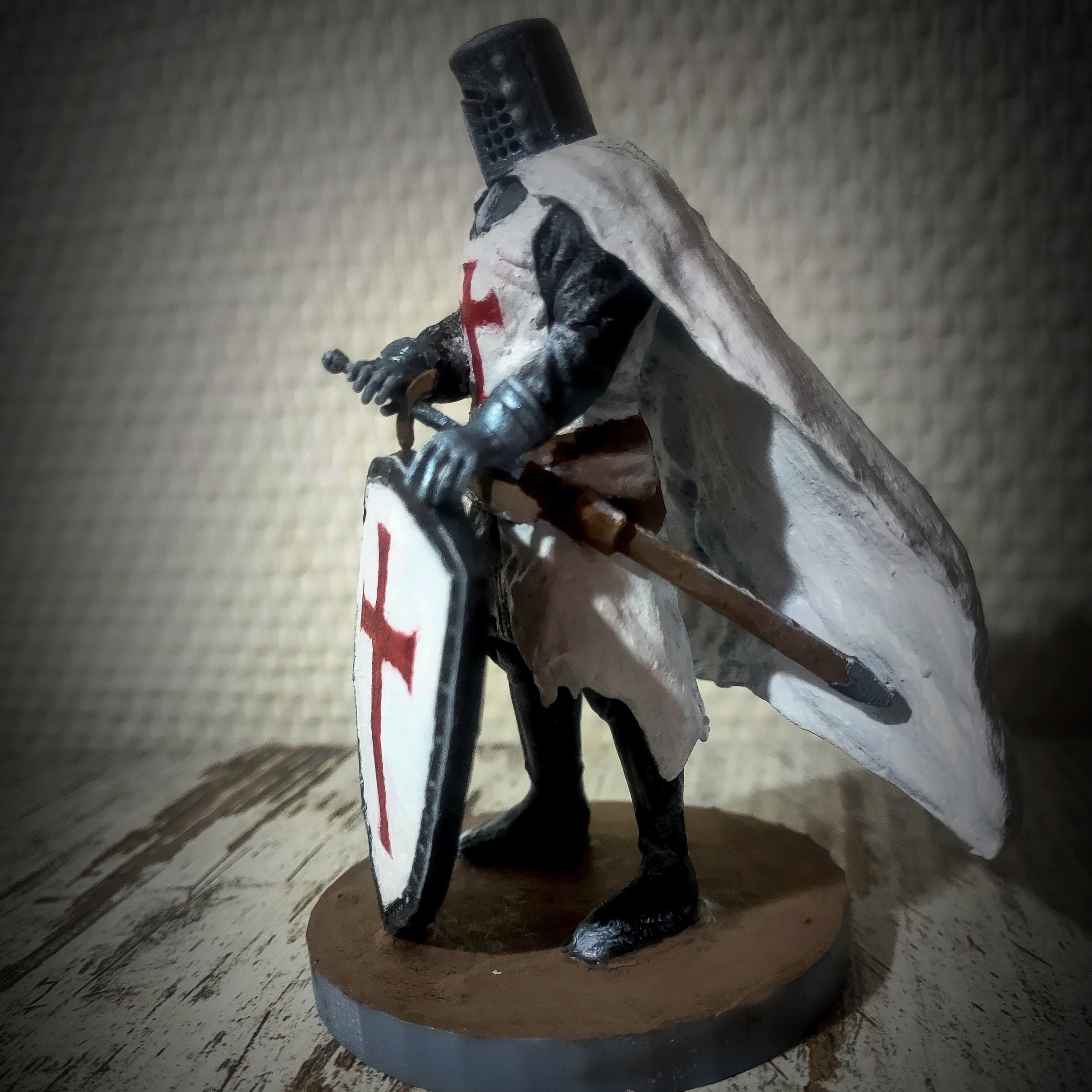 Unique Hand Painted Medieval Templar Knight Figurine - Etsy