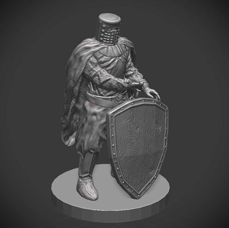 Medieval Knight Templar Figurine Files High Quality STL - Etsy