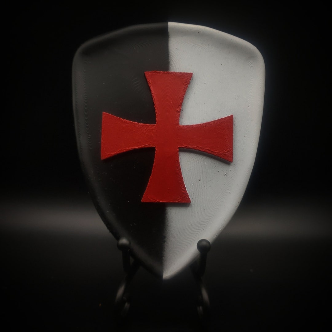 Templar Coat of Arms Black White Red 10cm Office/wall Decoration - Etsy