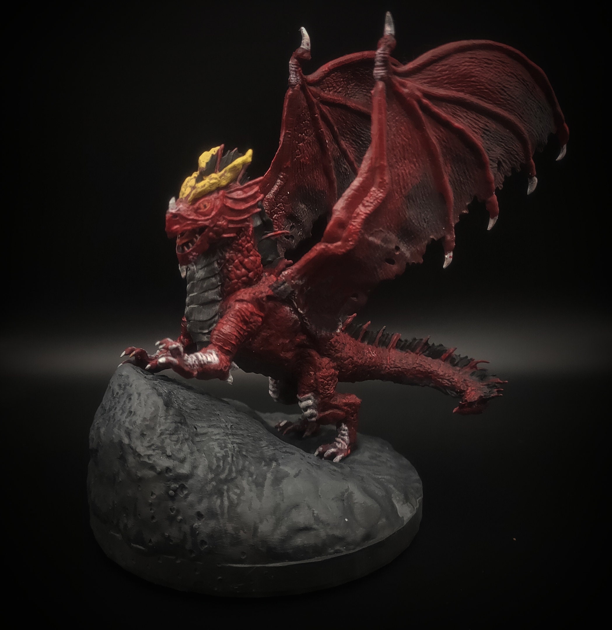 Red Dragon Dnd Dragon Figurine Base - Etsy