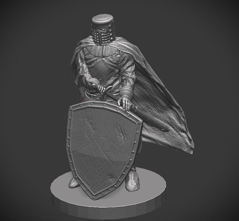 Medieval Knight Templar Figurine Files High Quality STL - Etsy