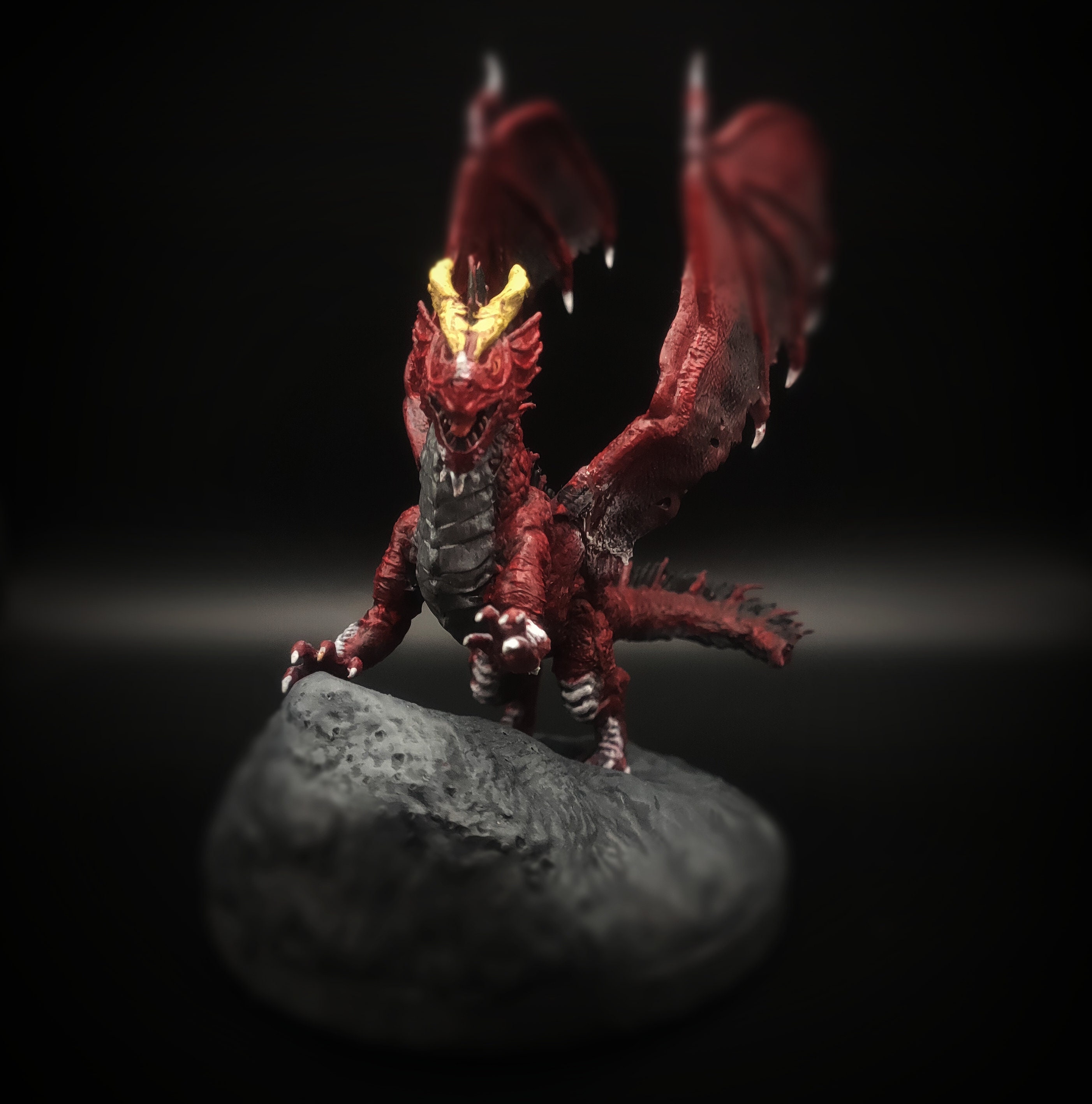 Red Dragon Dnd Dragon Figurine Base - Etsy