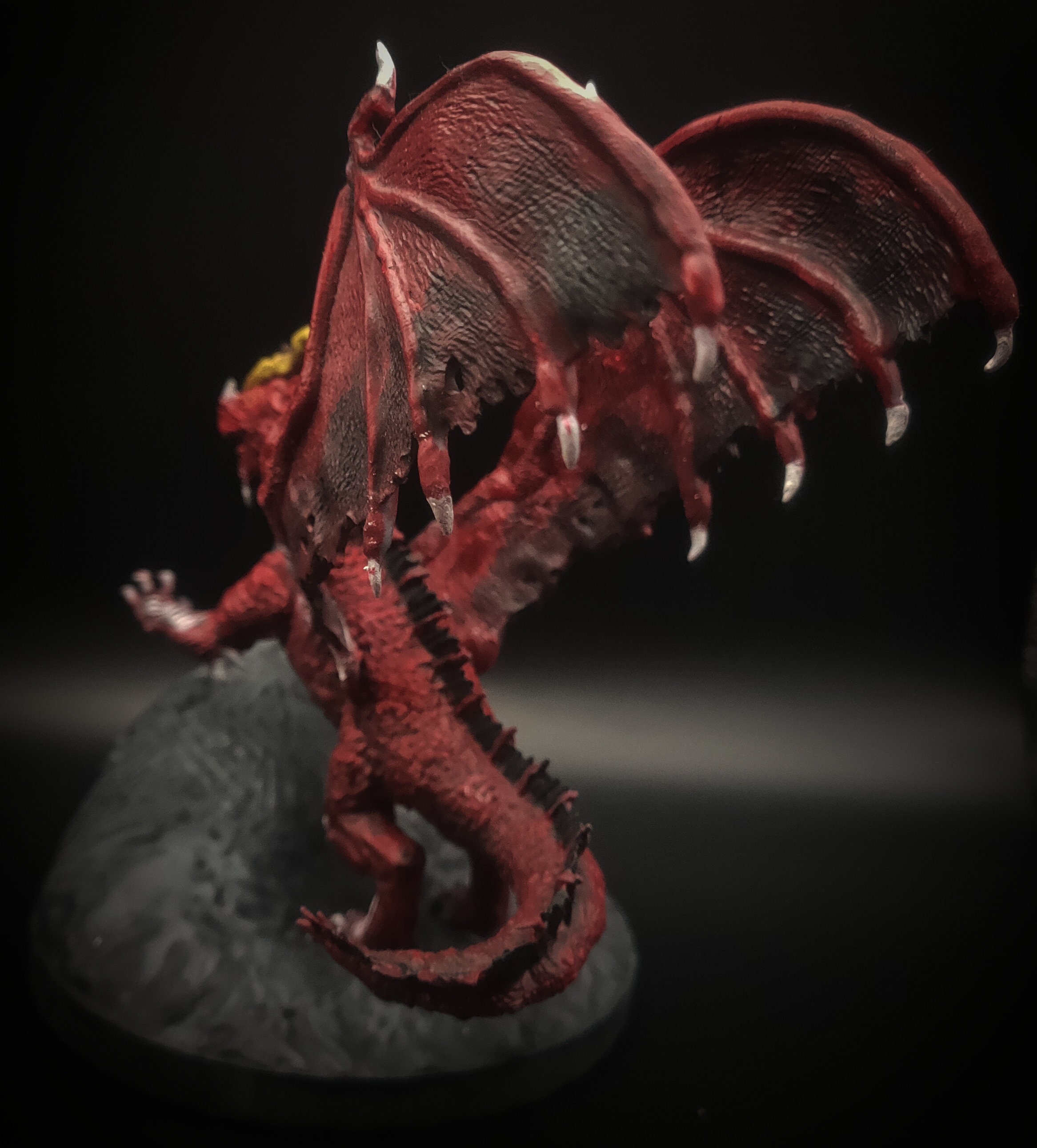 Red Dragon Dnd Dragon Figurine Base - Etsy