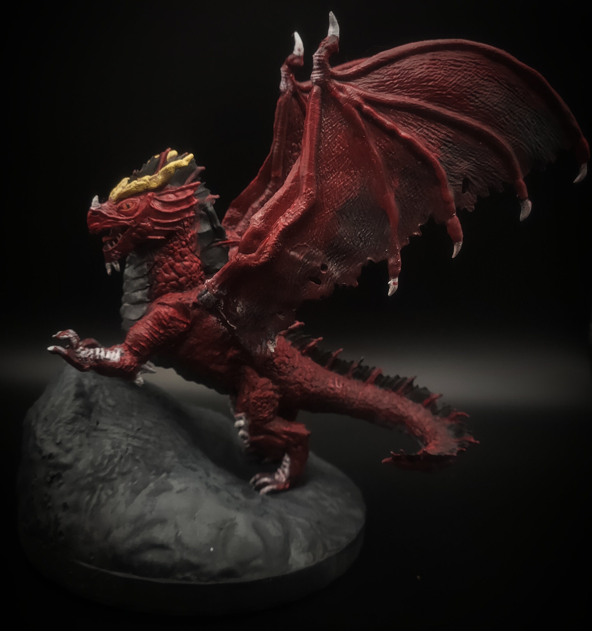 Red Dragon Dnd Dragon Figurine Base - Etsy