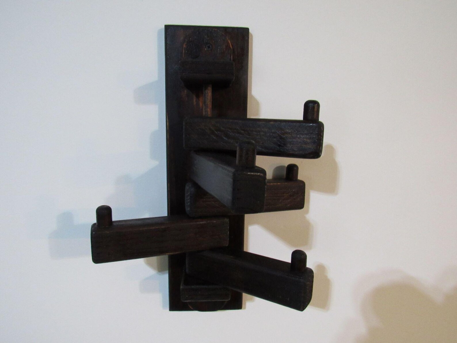 Mahogany 5 Hook Wall Mounted Hat Rack: Baseball Cap Organizer - Etsy