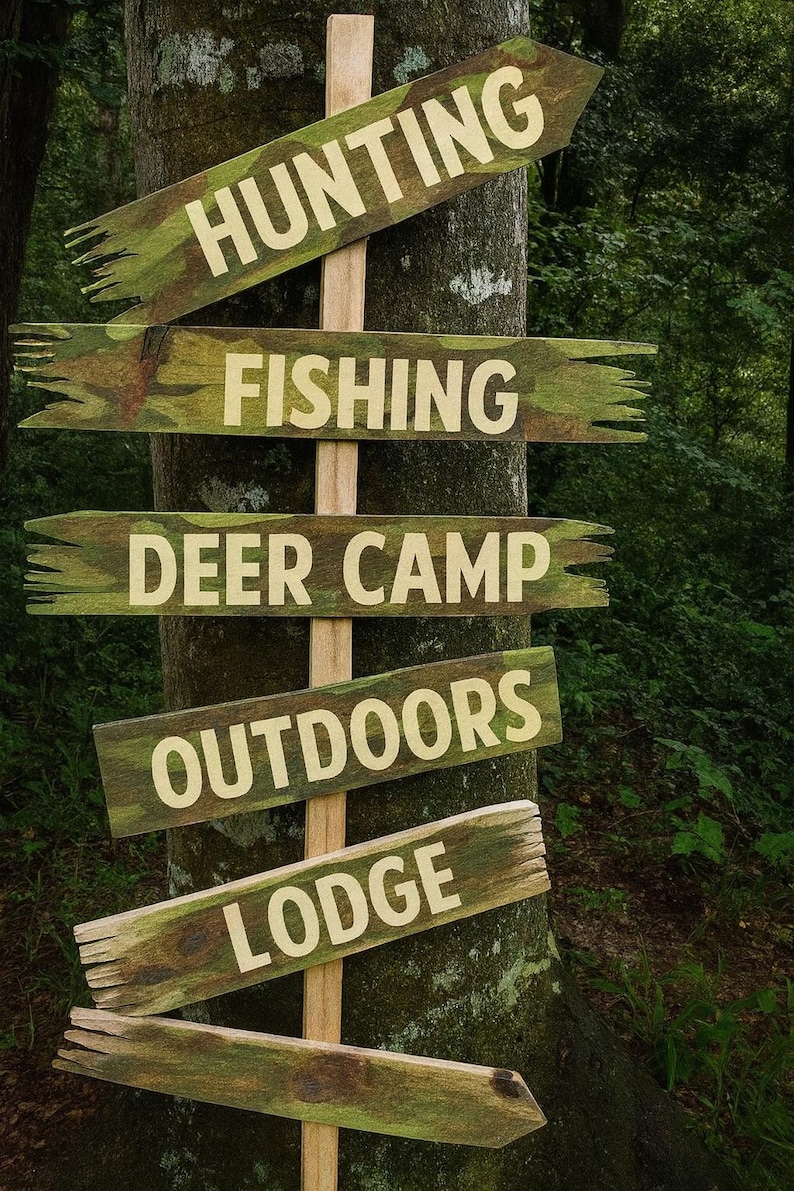 Rustic Wood Arrows, 6 Directional Signs, Rugged Outdoorsman, Nature ...