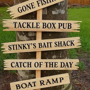 Jagged Edge Rustic Wood Arrows, 6 Directional Signs, Outdoorsman ...