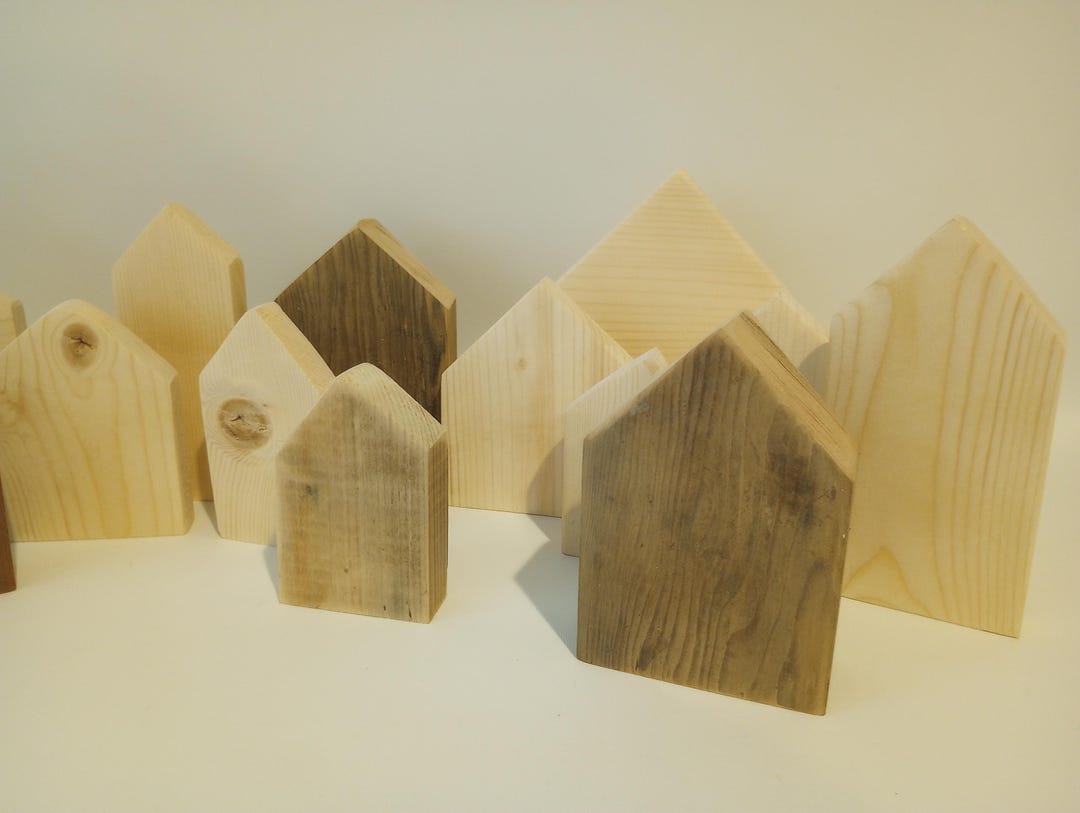 Unfinished Wood Scrap Pieces: DIY Crafting Blocks, 6-piece Set - Etsy