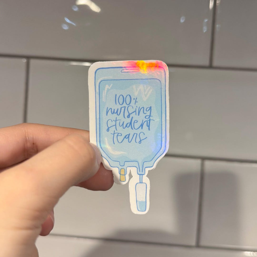 Nursing Student Tears IV Bag Sticker - Etsy
