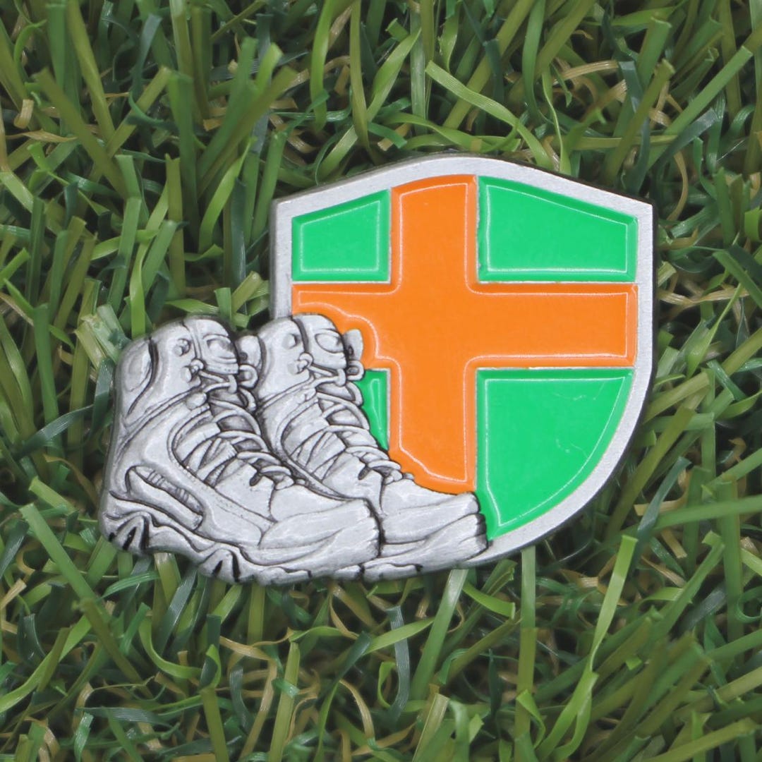 Hiking Shield the Walk of the World | Enamel Pin | Walking | Hiking ...