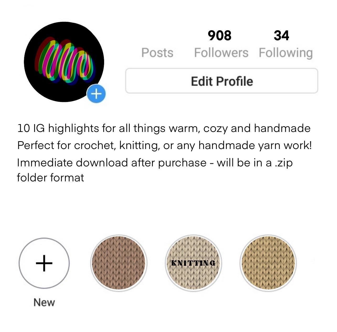 Instagram Story Highlight Covers, Knitting Highlight Covers, Instagram ...