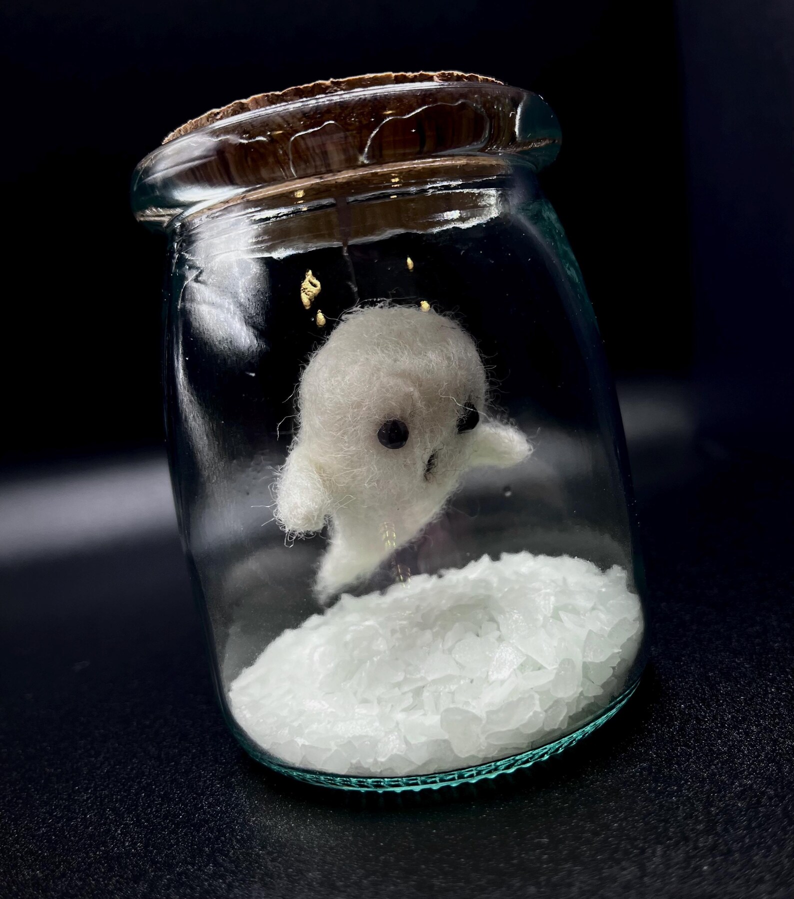 Handmade Ghost in a Jar With Glow in the Dark Stones. Halloween Decor ...