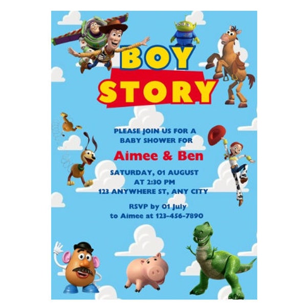 Boy Story Baby Shower Invitation - Etsy