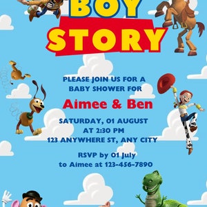 Toy Story Baby Shower Invitation | Editable Toy Birthday Invite | Woody ...