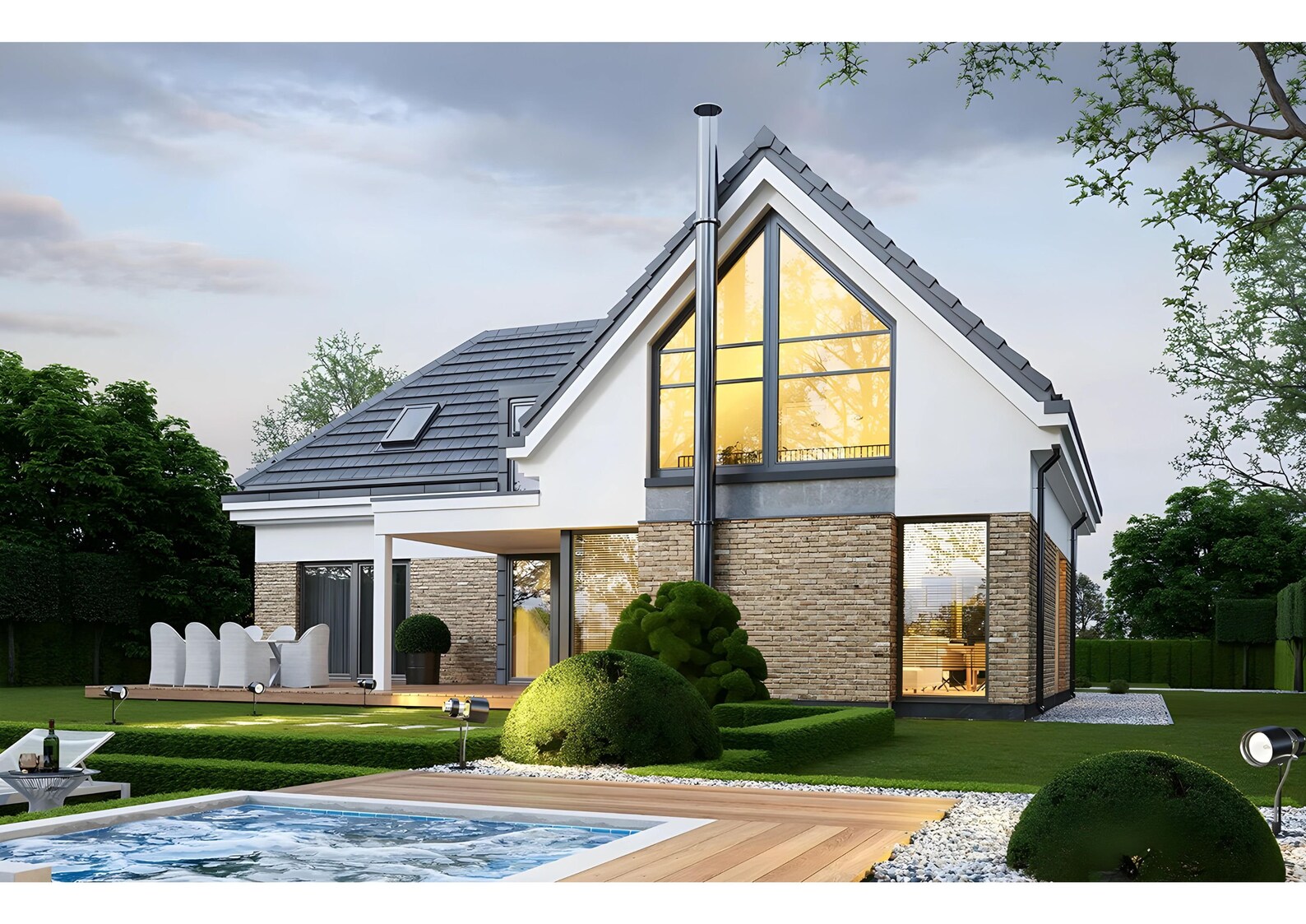 Amazing House Plan 23m X 25m- Modern Floor Plans, 4 Bedroom 178 M2, W ...