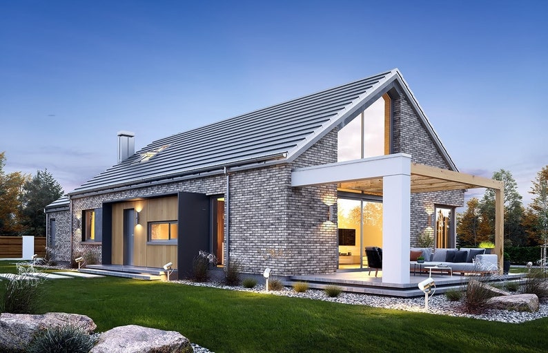 Stone House Plan 11m X 19m- Modern Floor Plans, 3 Bedroom 158 M2, W ...