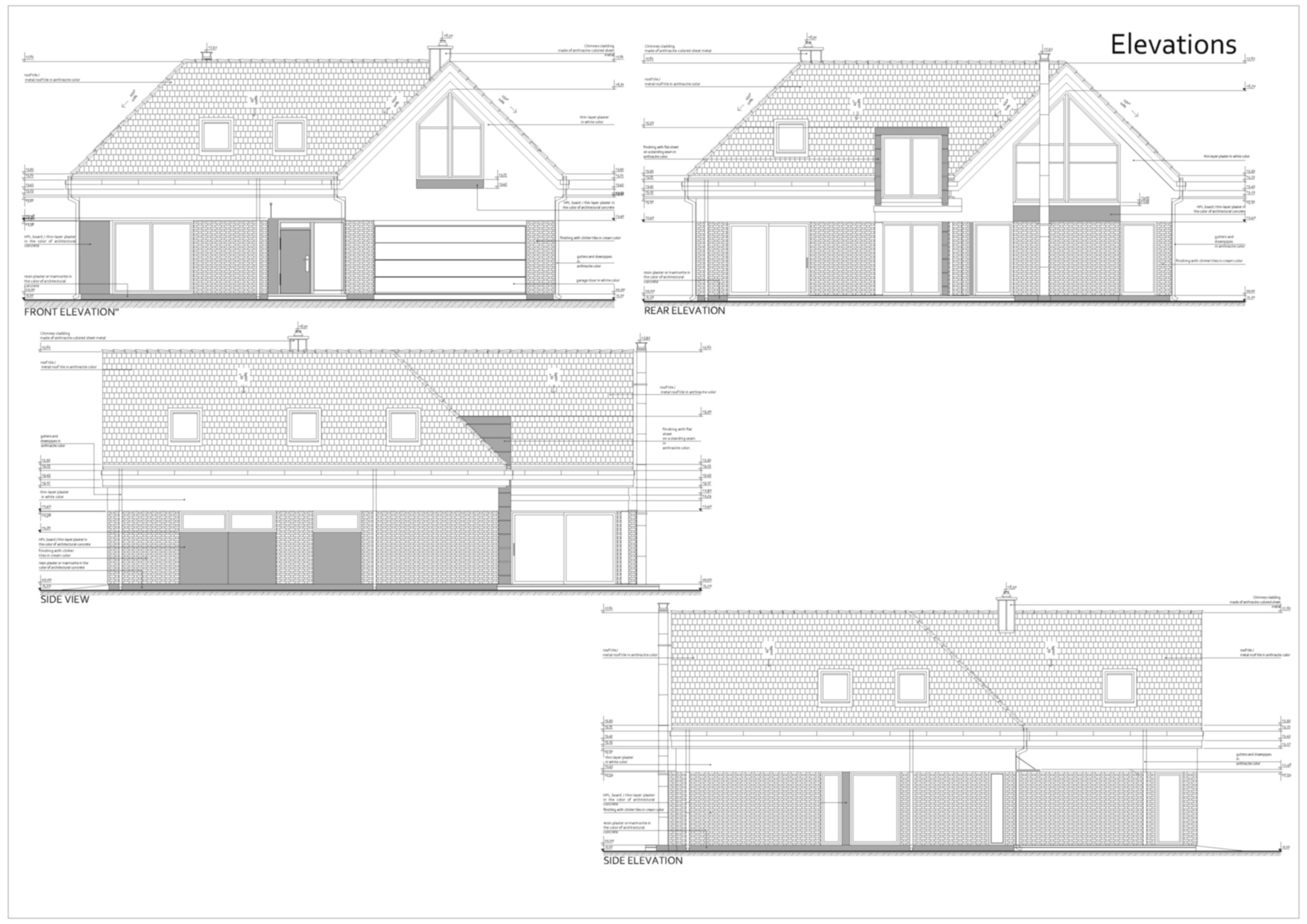 Detailed Amazing House Plan 23m X 25m- Modern Floor Plans, 4 Bedroom ...