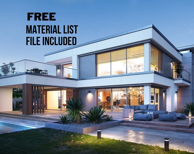 Full Detailed Modern House Plan 18m X 24m- Modern Floor Plans, 6 ...