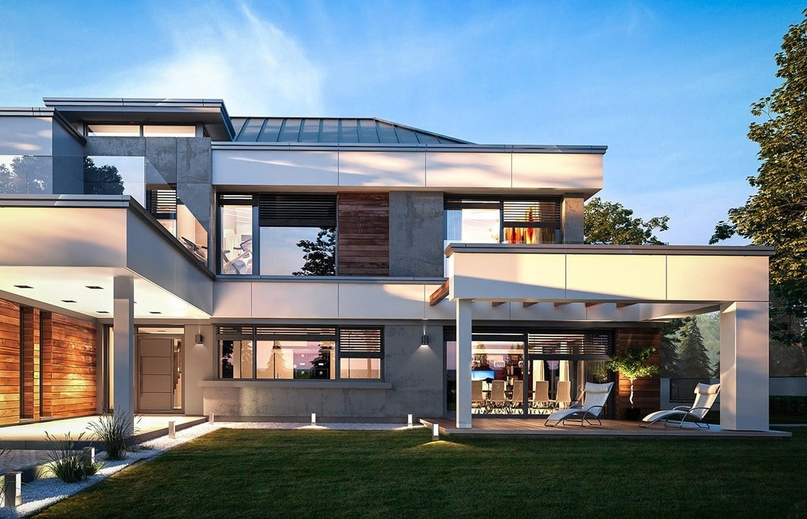 Contemporary Florida House 17m X 21m- Modern Floor Plans, 3 Large ...
