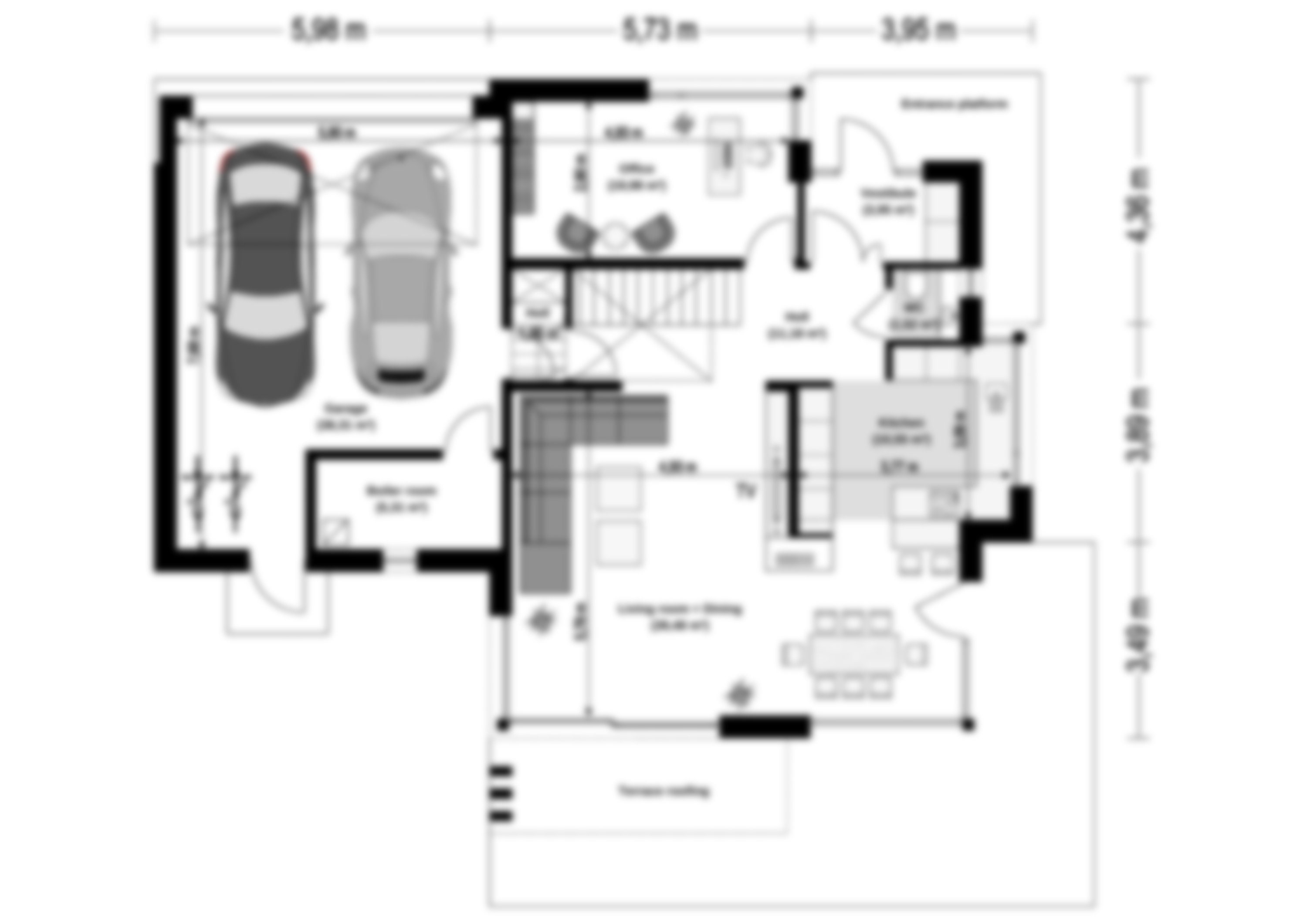 Qubic House Plan 12m X 16m- Modern Floor Plans, 4 Bedroom 213 M2, W ...