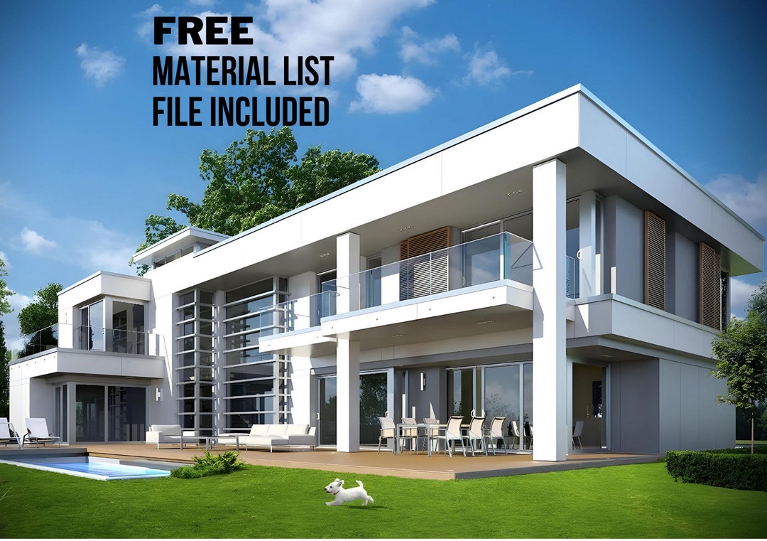 Modern Florida House Plan 27m X 30m- Modern Floor Plans, 4 Bedroom 363 ...