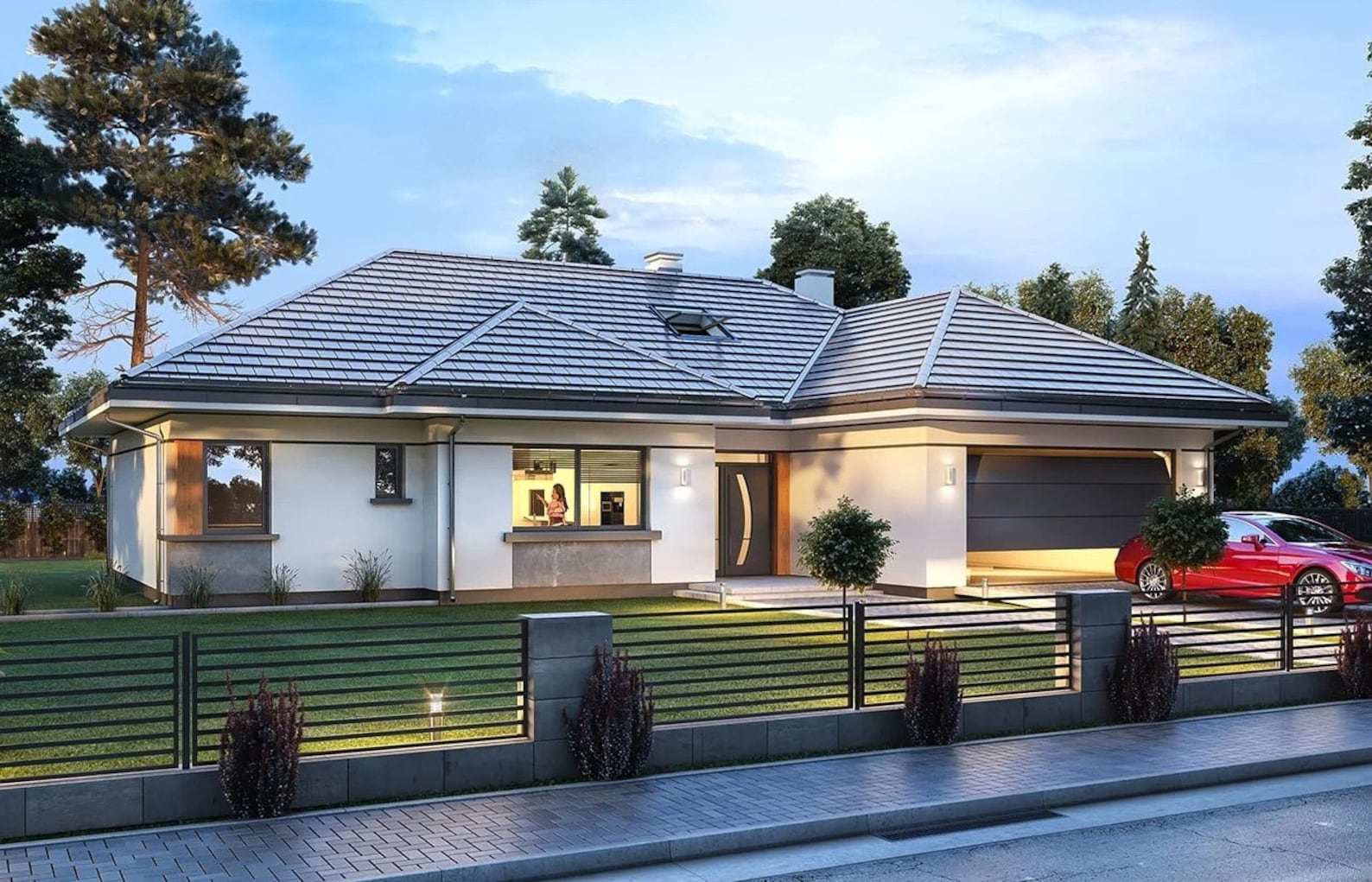 Modern Family House Plan 18m X 17m- Modern Floor Plans, 4 Bedroom 173 ...