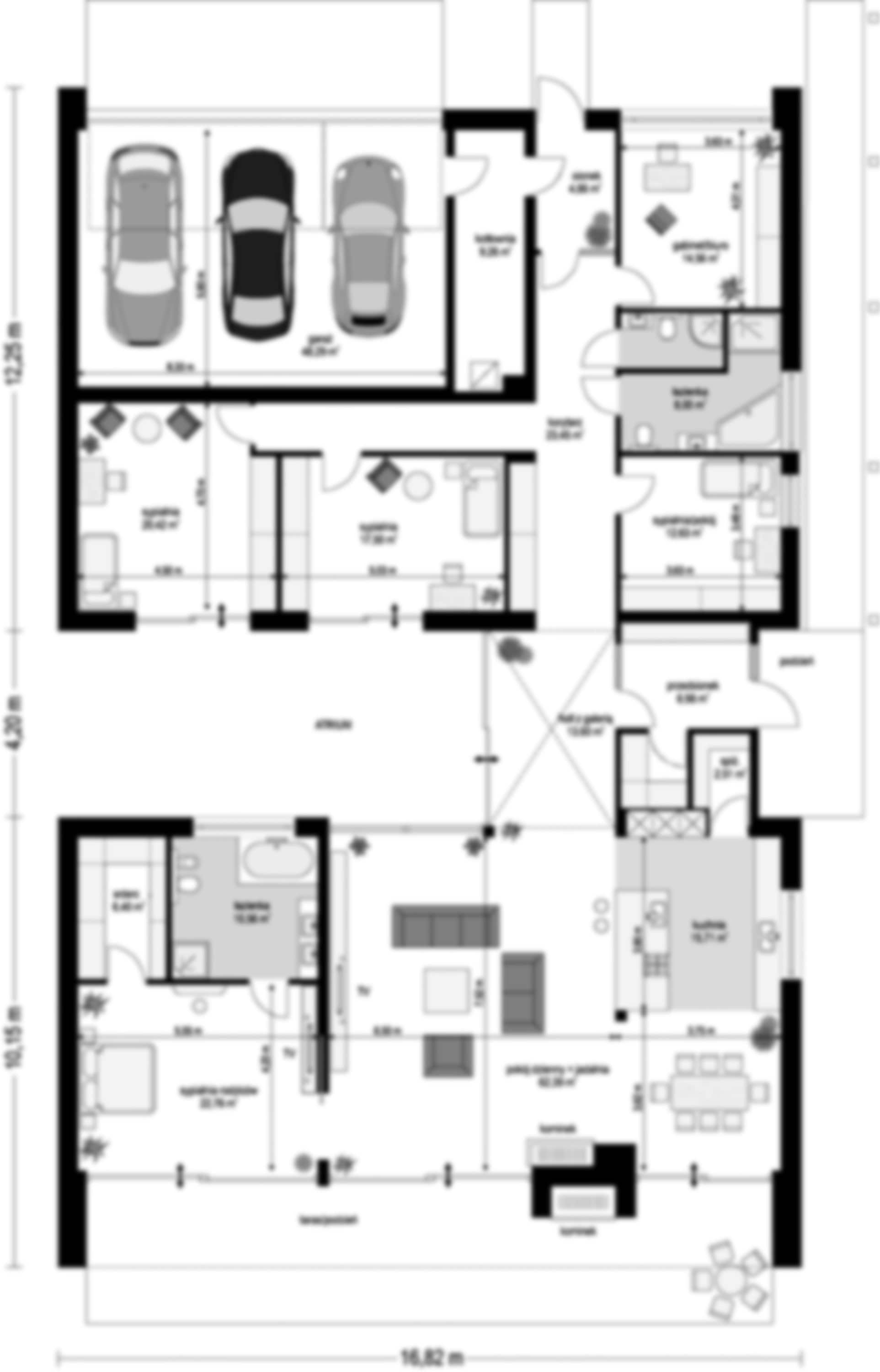 Minimal House Plan 17m X 27m- Modern Floor Plans, 5 Bedroom 304 M2, W ...