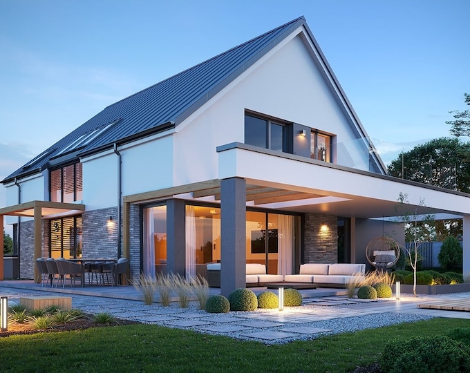 Full Detailed Modern House Plan 18m X 24m- Modern Floor Plans, 6 ...