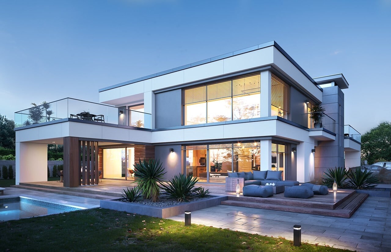 Full Detailed Modern House Plan 15m X 23m- Modern Floor Plans, 4 ...