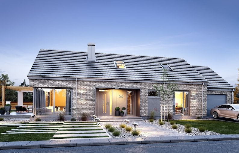 Stone House Plan 11m X 19m- Modern Floor Plans, 3 Bedroom 158 M2, W ...