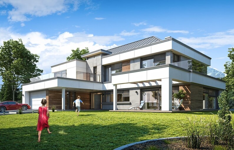 Contemporary Florida House 17m X 21m- Modern Floor Plans, 3 Large ...