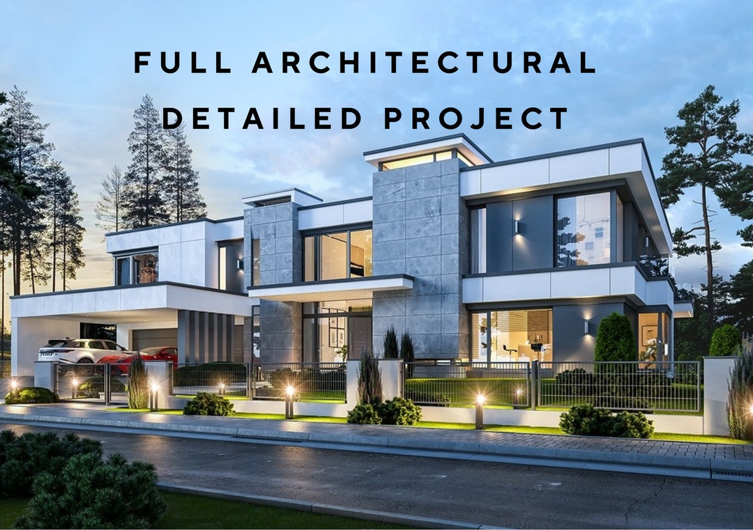 Full Detailed Wonderful Florida House Plan 26m X 26m- Modern Floor ...