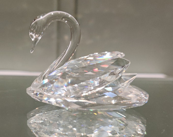 RARE MINI Swarovski Crystal Figurine Swarovski Mini Swan Swan Crystal ...
