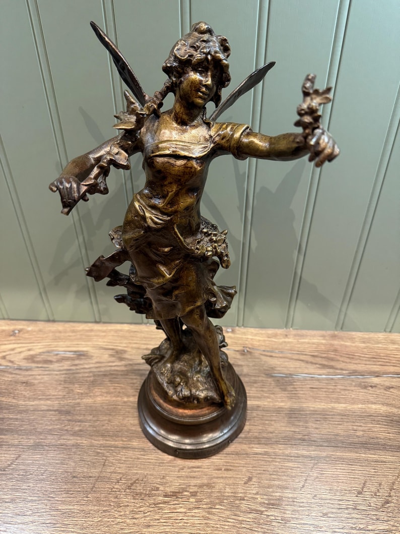 Bronze Forest Nymph Statue: Louis Moreau Reproduction, France - Etsy