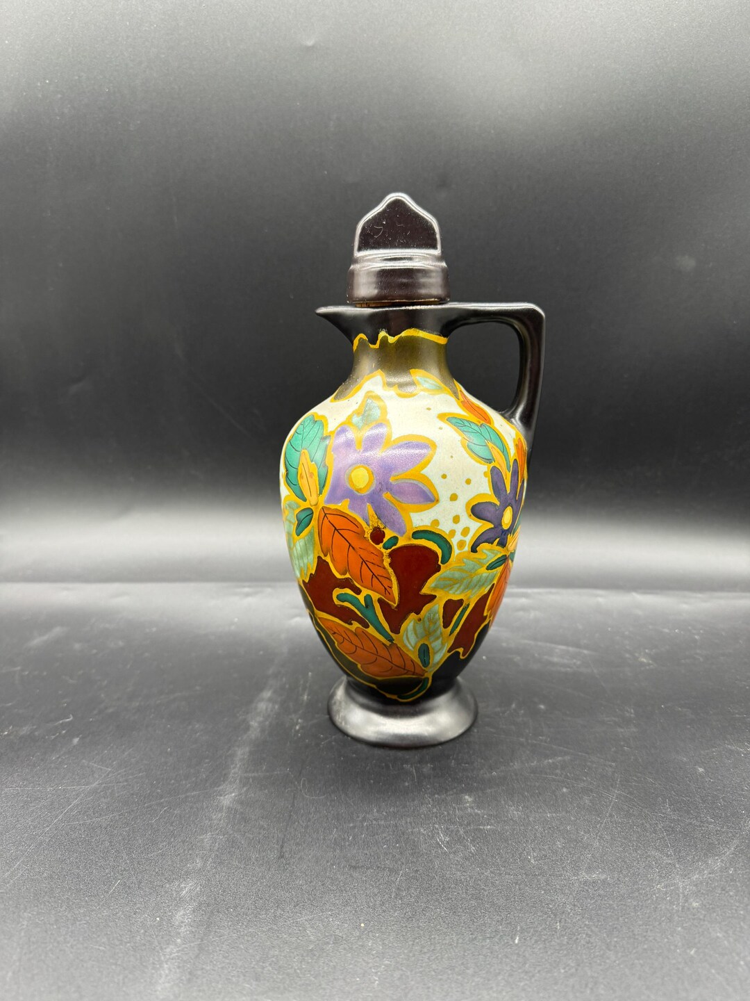 Art Deco Gelria Arnhem “automne” Pitcher With Original Stopper – Ca ...