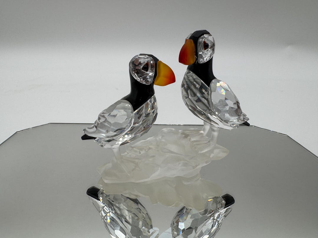 Swarovski Crystal Puffins Figurine - Retired Edition - Boxed - Etsy