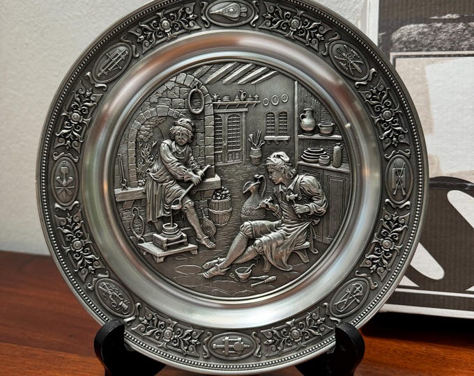 Colonial RWP PEWTER Charger Dinner Plate 10.5" by Wilton 1971 - Etsy
