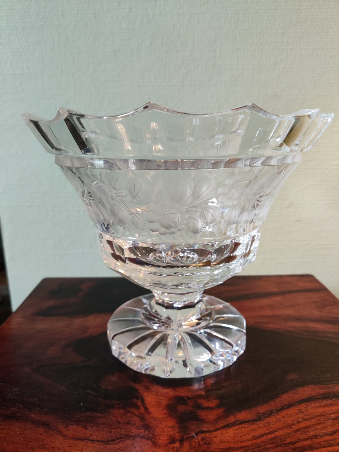 Val Saint Lambert Clear Crystal Coupe - Belgian - Vintage - VSL - Etsy