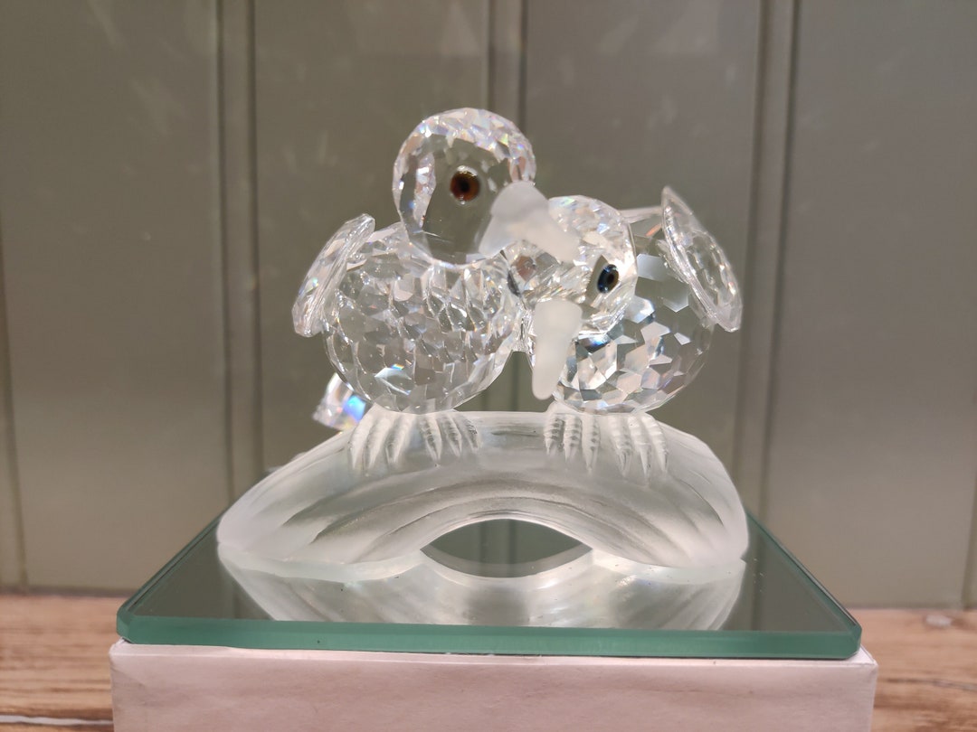 Swarovski Crystal Figurine - Turtle Doves - 3rd Year Piece Ever 1989 ...