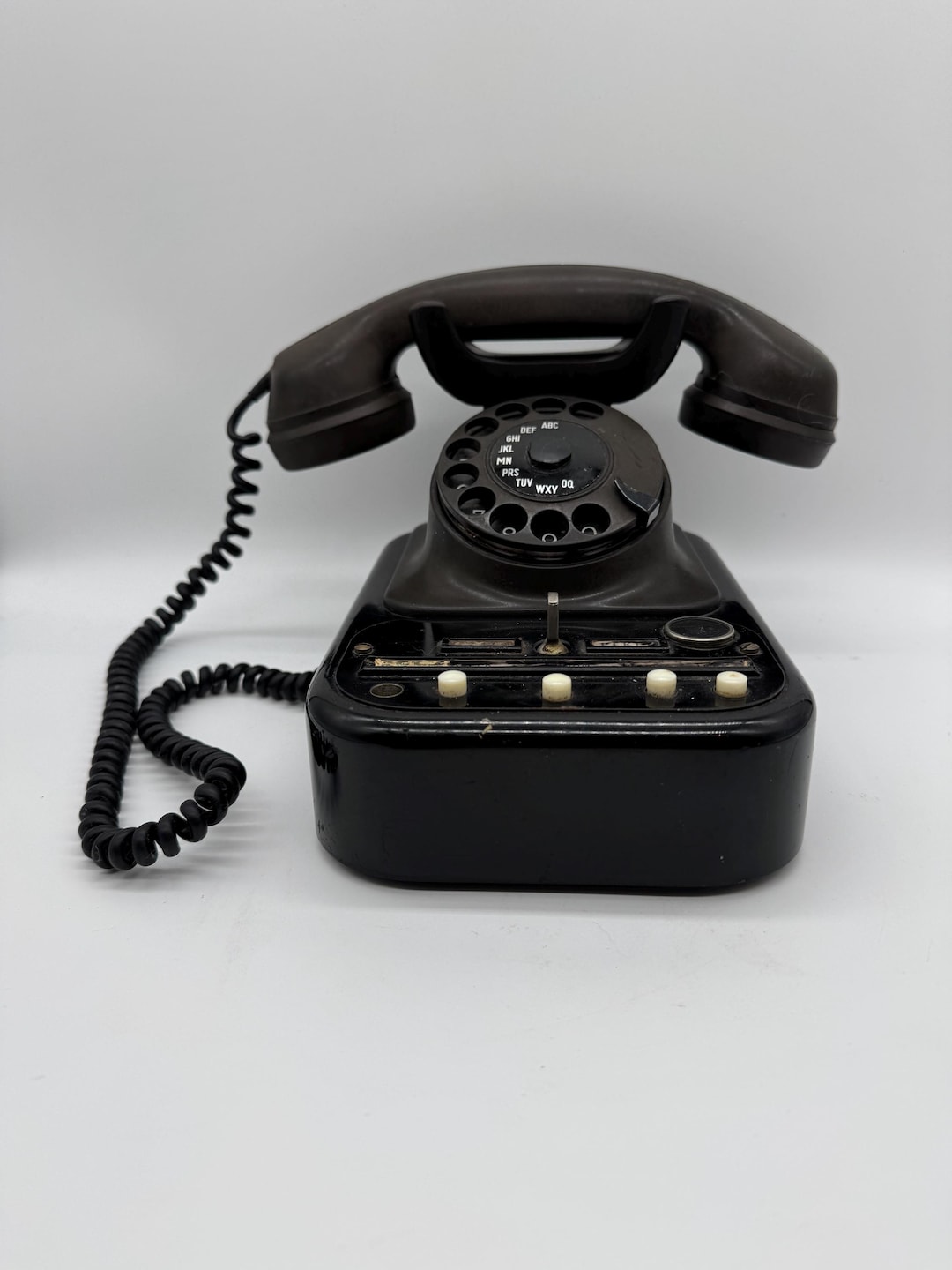 Mid-century Siemens Rotary Phone – Black Bakelite Switchboard, Vintage ...